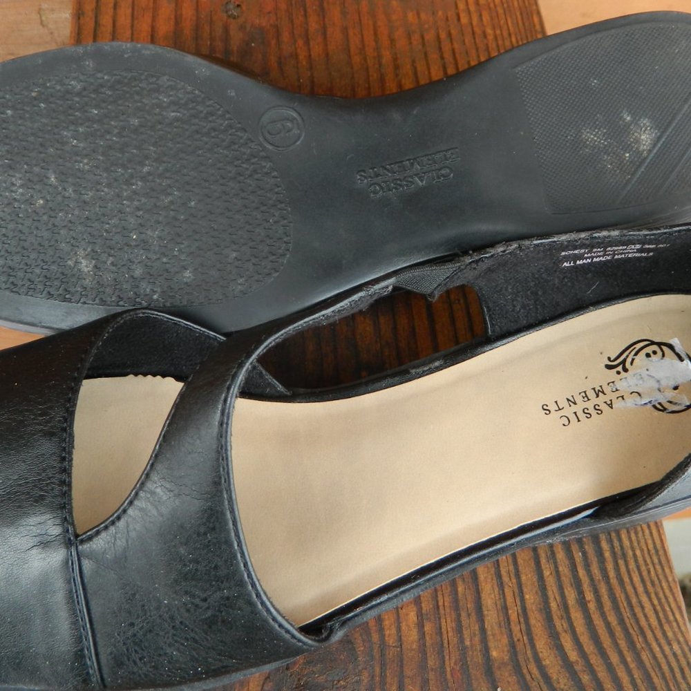 Classic Elements Women Shoes Sandals 9m Black - Gem